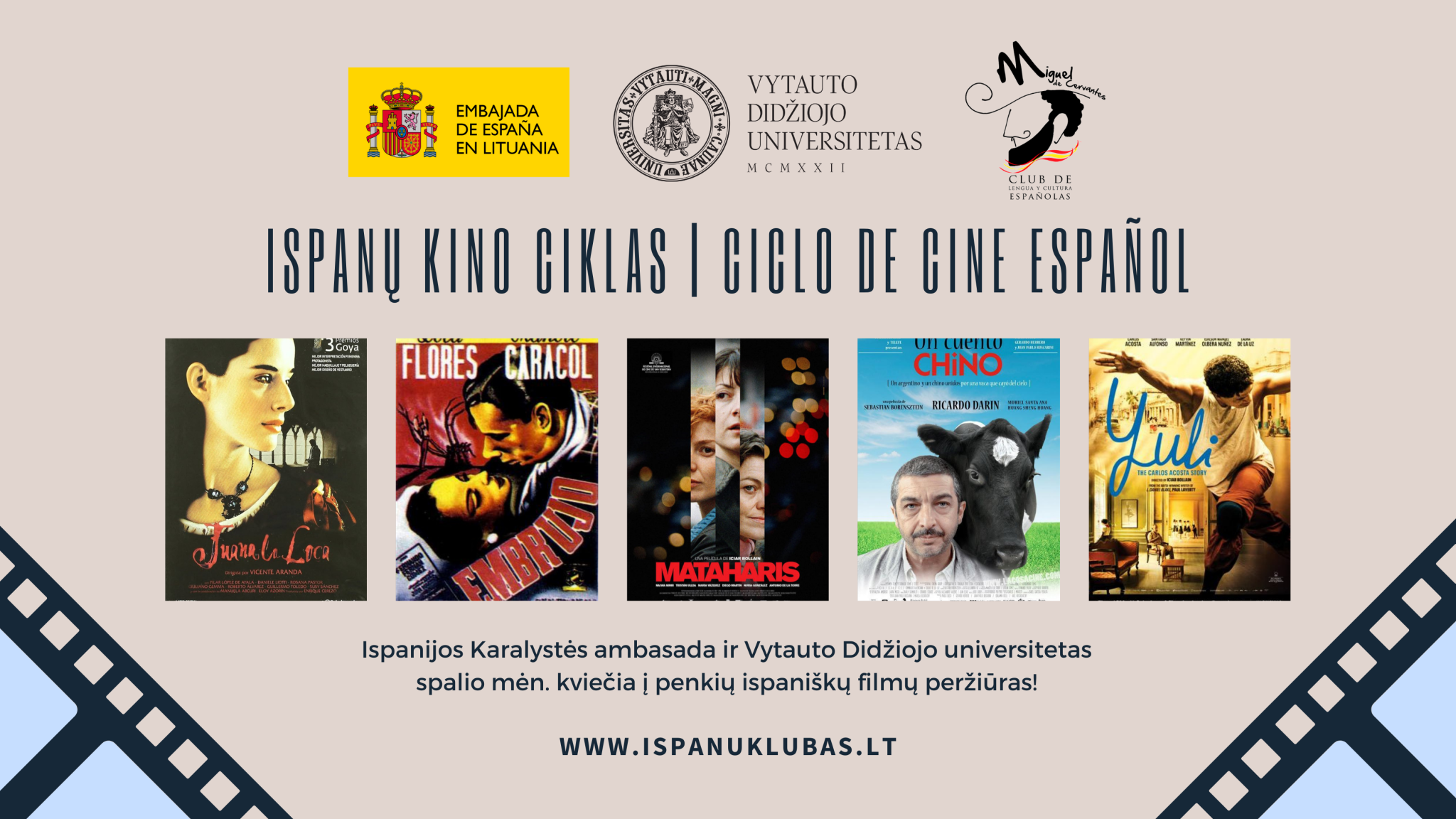 Spalio mėnesį VDU – ispanų kino ciklas | VDU Užsienio kalbų institutas